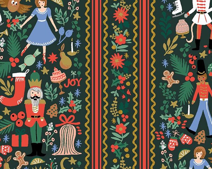 Holly Jolly Nutcracker - Evergreen and Metallic Gold Metallic - Etsy