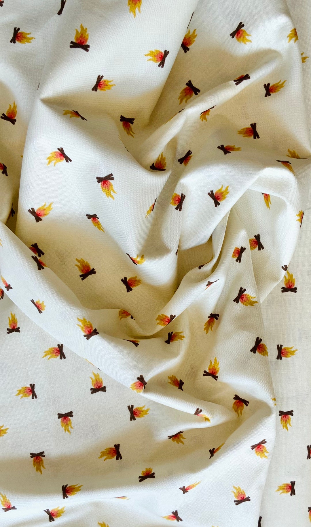 Campfire Fabric Camping Crew Pebble Fire Cotton and Steel RJR Fabrics ...