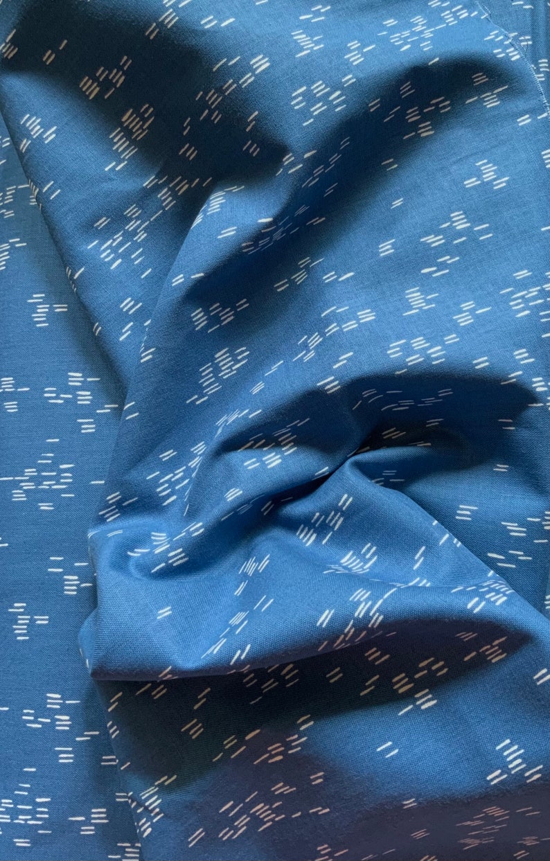 Summer Blue Haze Fabric Blue Dashes Geometric Fabric HJ205-SB3 - Etsy