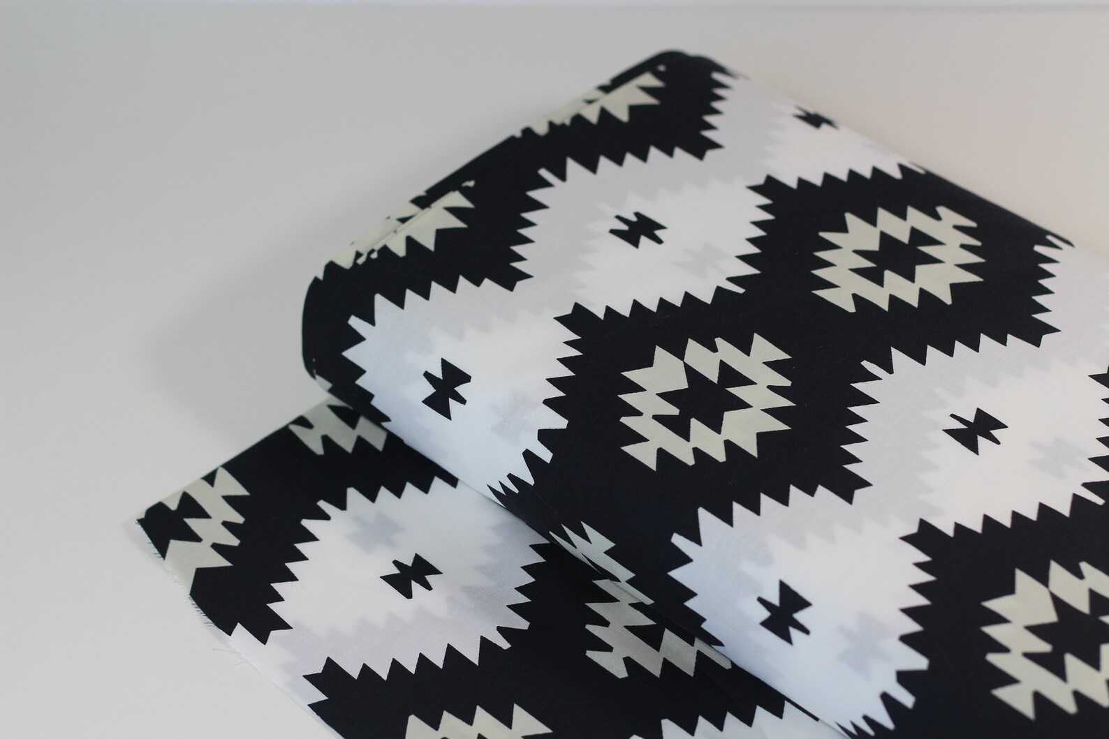 Black and White Aztec Southwestern Fabric by the Yard - Etsy