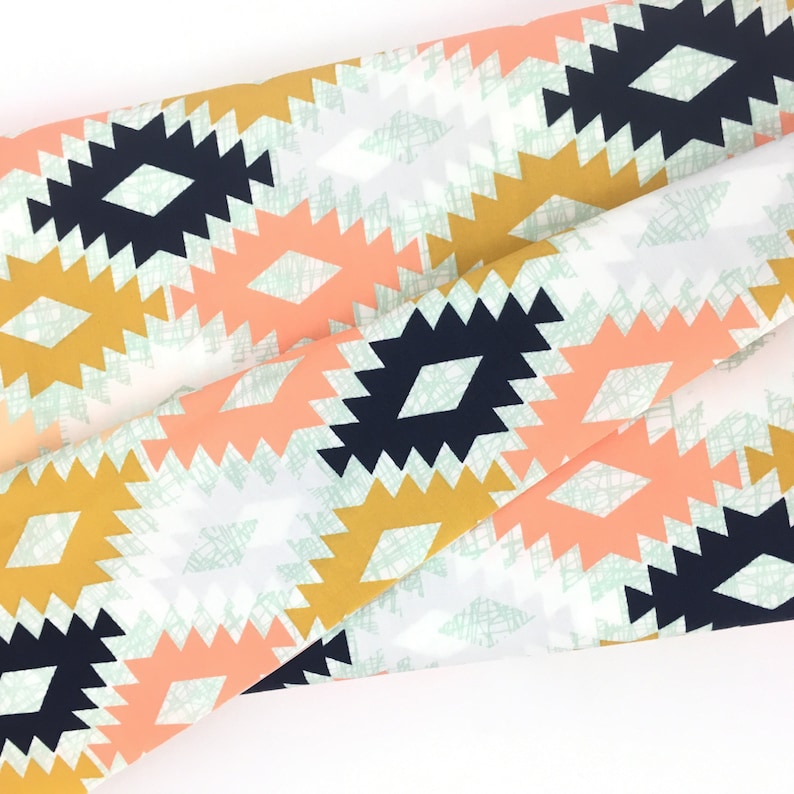 Agave Field Arizona Fabric Gold Navy Mint Coral and Rose - Etsy