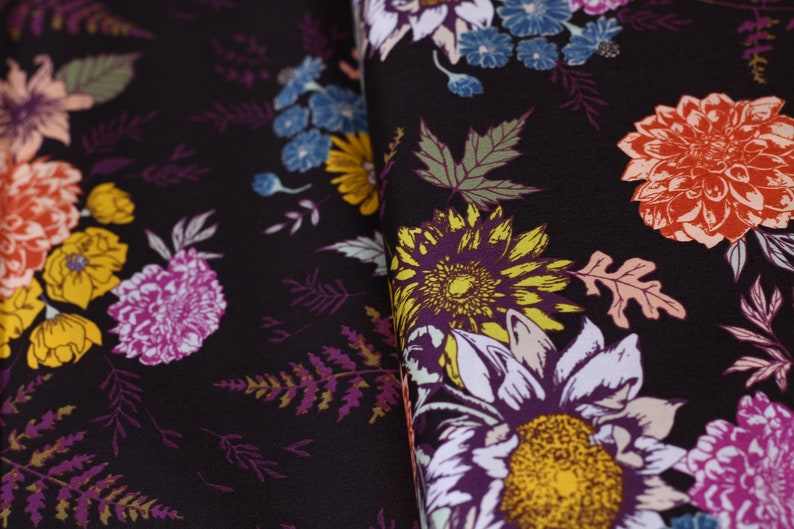 Floral Glow Cocoa fabric AGF ATV-87200 Fall Fabric Fall | Etsy