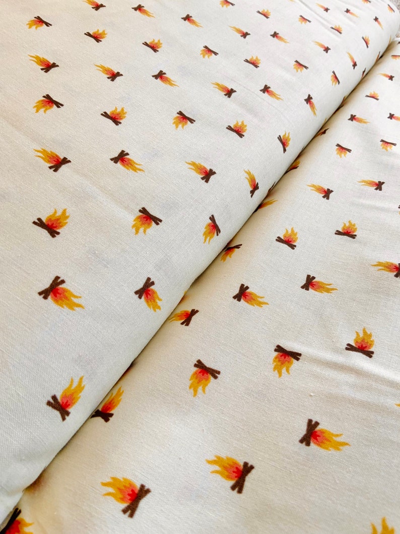 Campfire Fabric Camping Crew Pebble Fire Cotton and Steel RJR - Etsy