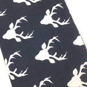 Twilight Bucks, Midnight Bucks Fabric, Deer Silhouettes, Woodland ...