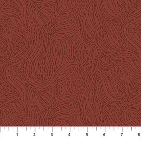 Elements 92009-36 Dark Copper Rust Fabric Rust Landscape Figo - Etsy