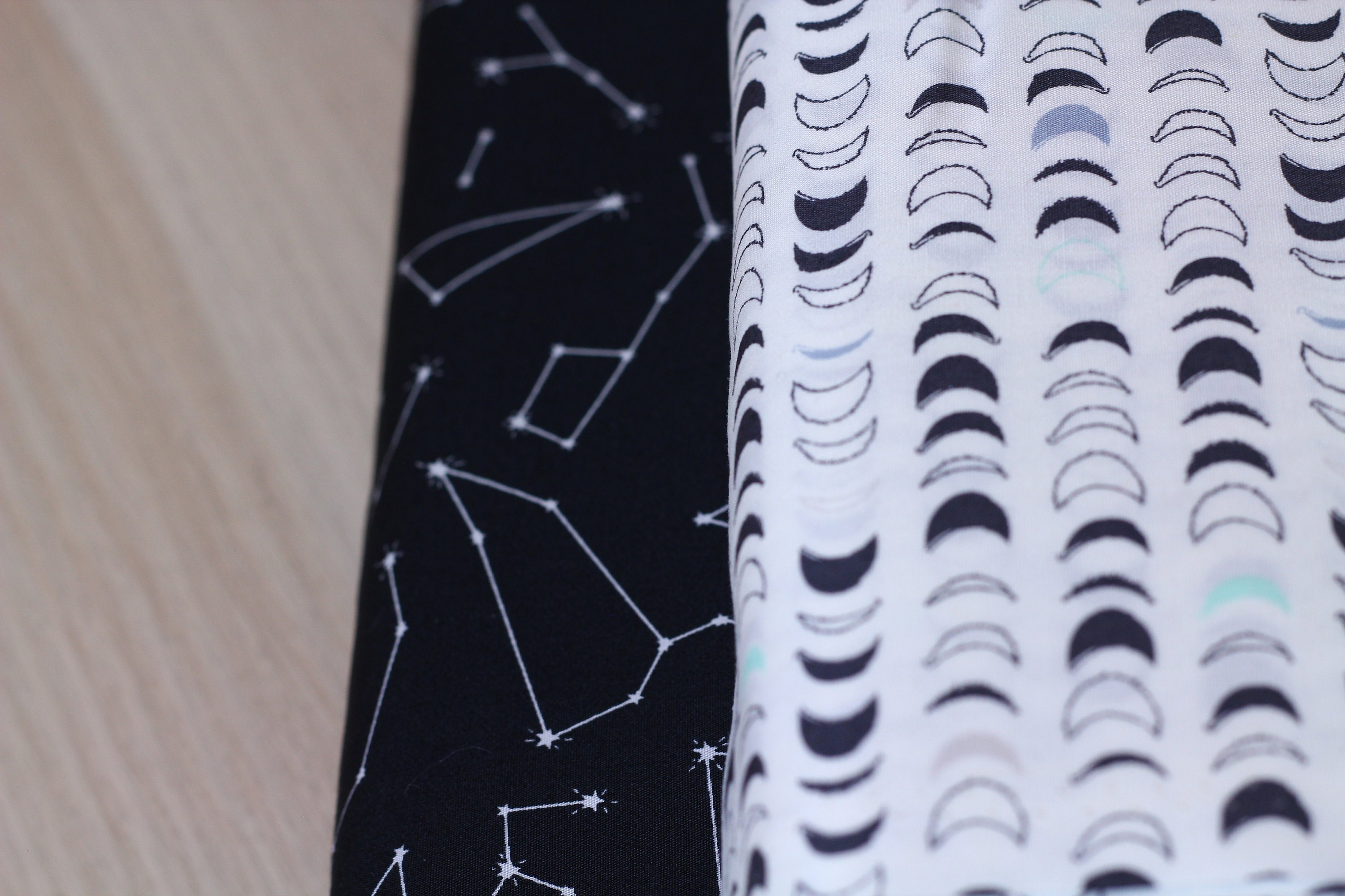 Lunar Stamps Moon Fabric Fabric by the Yard Crescent Moon Fabric ...