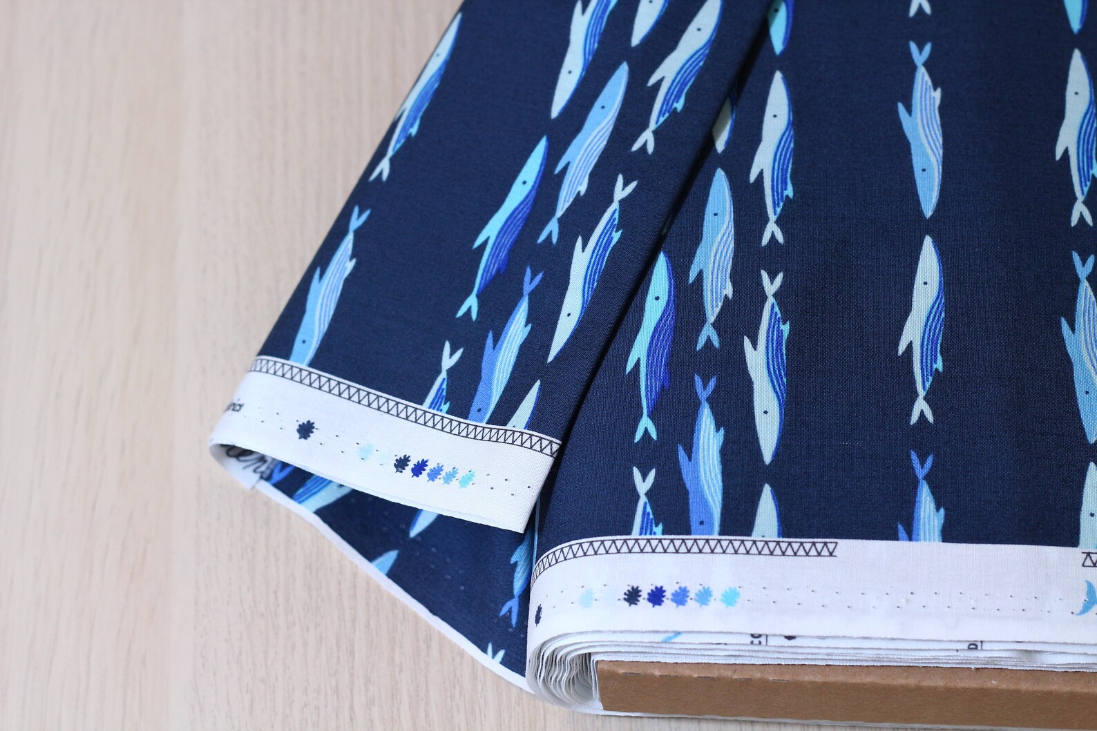 Oceania Nightlight Fabric Fabric by the Yard Whales Sharks | Etsy