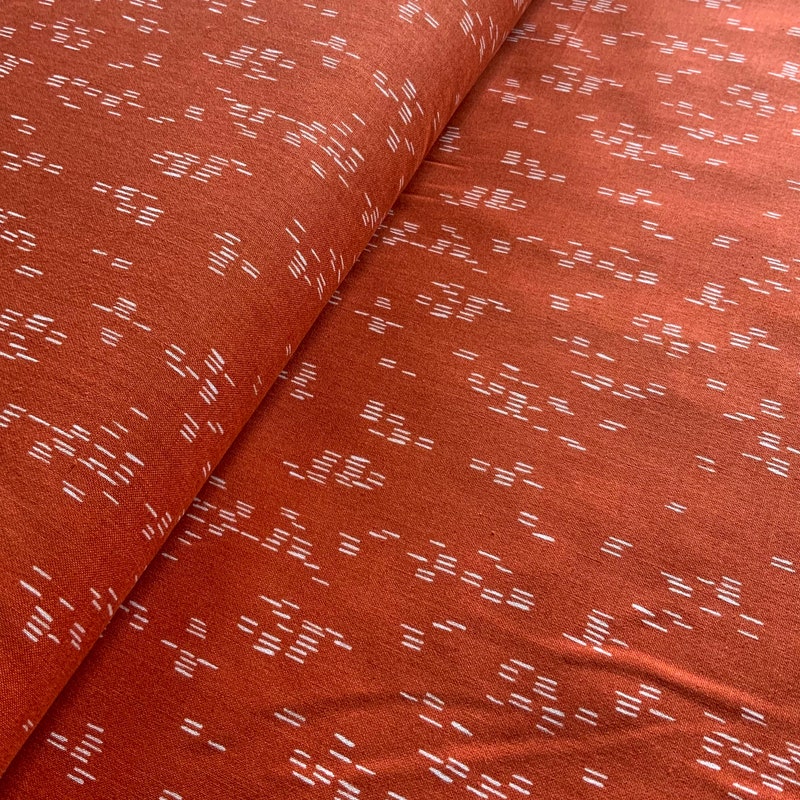 Linen Rust Fabric - Etsy