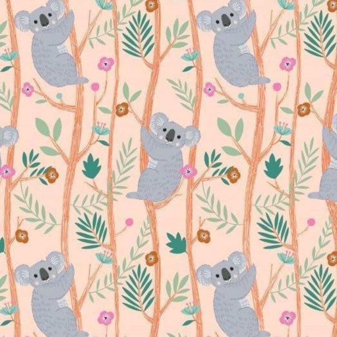 Koala Bear Fabric Koalas in the Tree Our Planet Plan 1735 - Etsy