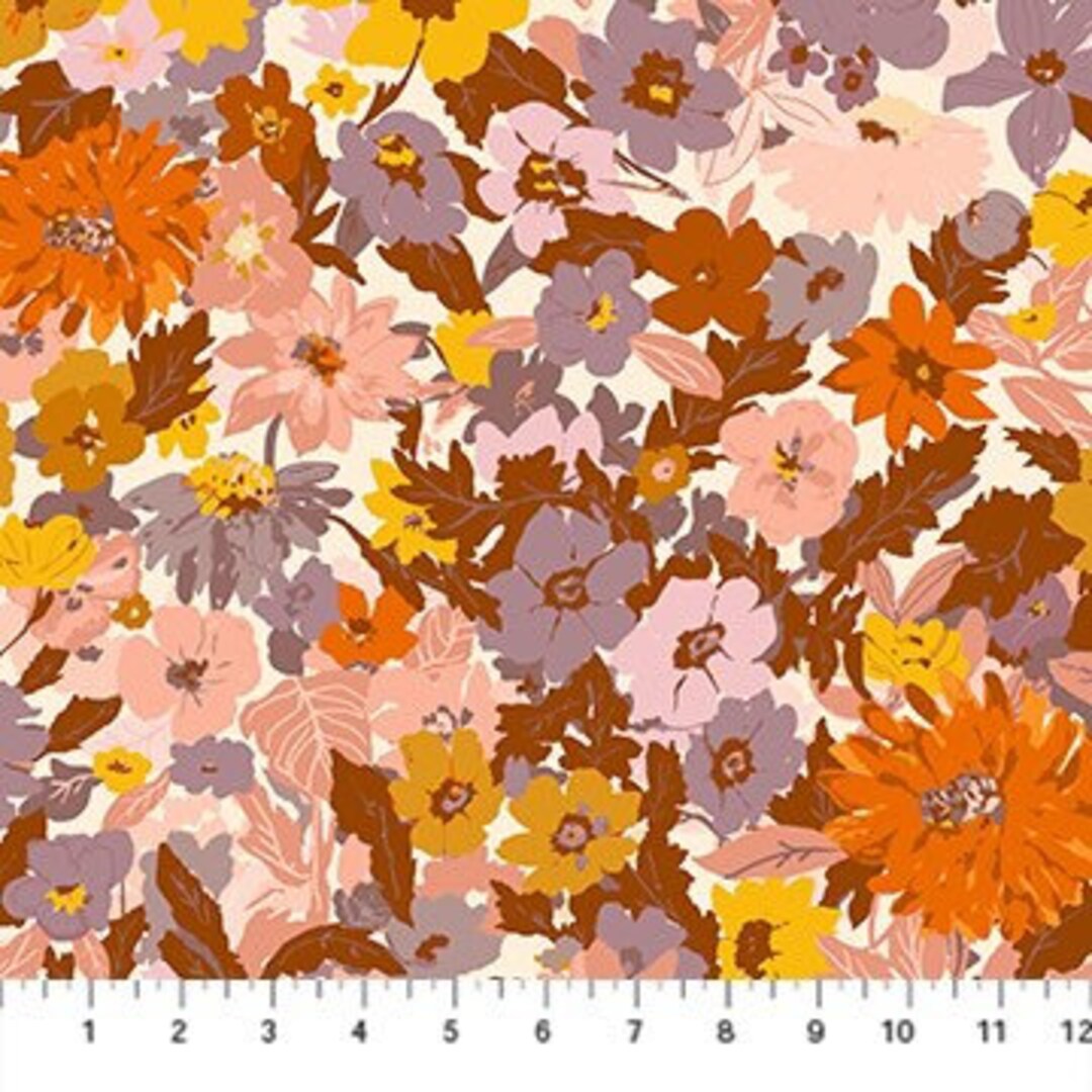 Fall Floral Fabric Summer’s End Quilting Cotton Floral Quilt Floral ...