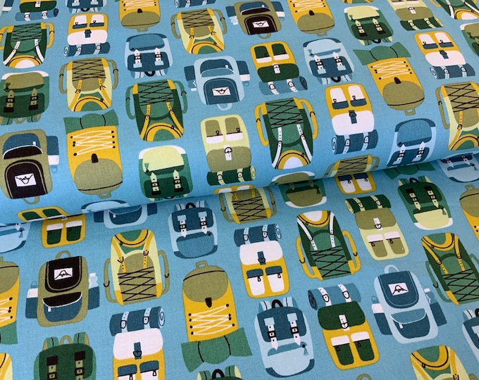 Campfire Fabric Camping Crew Pebble Fire Cotton and Steel RJR Fabrics ...