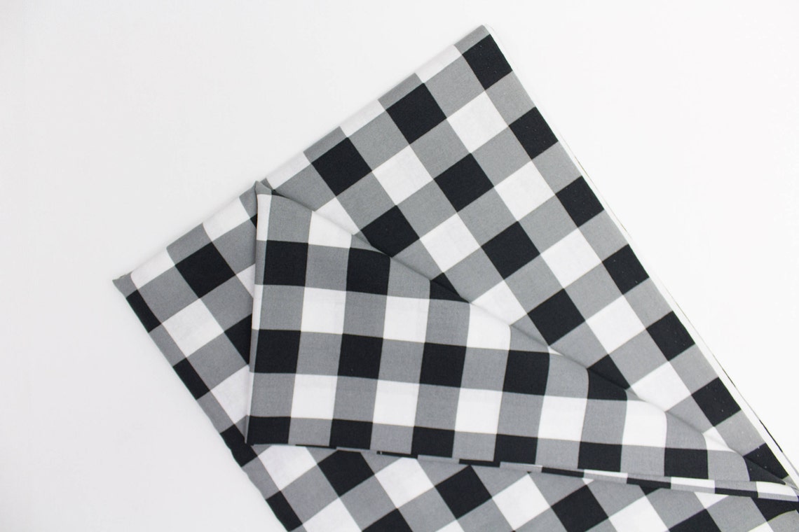 Buffalo Check, Black Check, Black + White Checker, Fabric, Fabric by ...