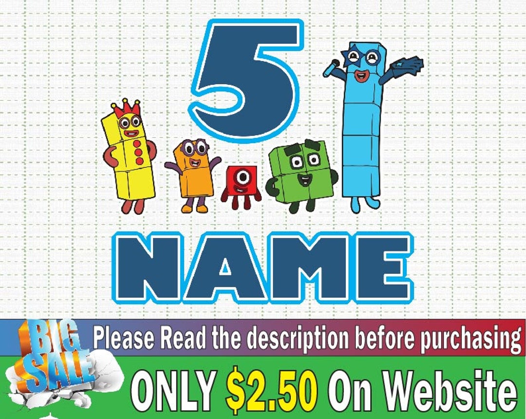 Numberblocks Birthday Birthday SVG Custom Matching Birthday - Etsy