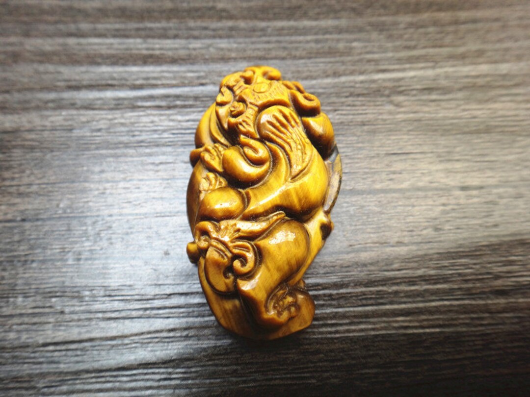 Natural Tiger Eye Pi Xiu Pendants Pi Yao - Etsy