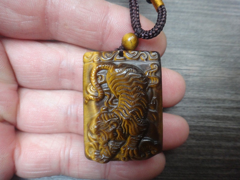 Natural Tiger Eye Tiger Amulet Pendants - Etsy
