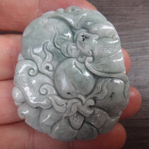 Natural Green Jade Amulet Pendants Wishful - Etsy