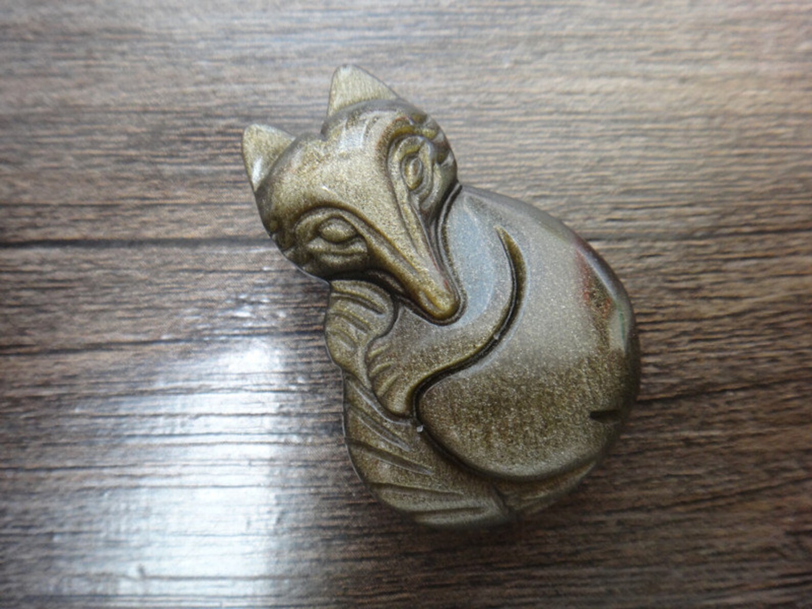 Perfect Natural Gold Obsidian Fox Mascot - Etsy