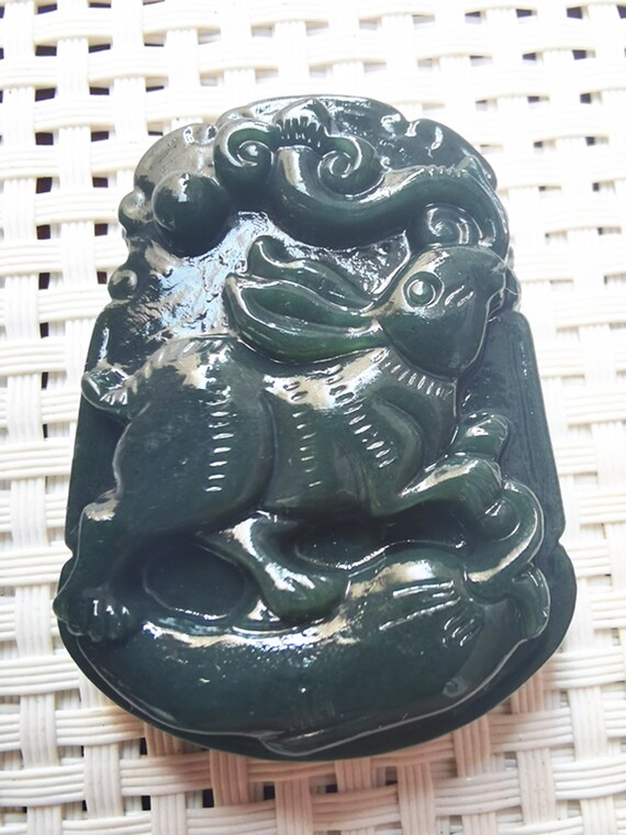 Natural Green Jade Pendant Hand-carved Rabbit Mascot | Etsy