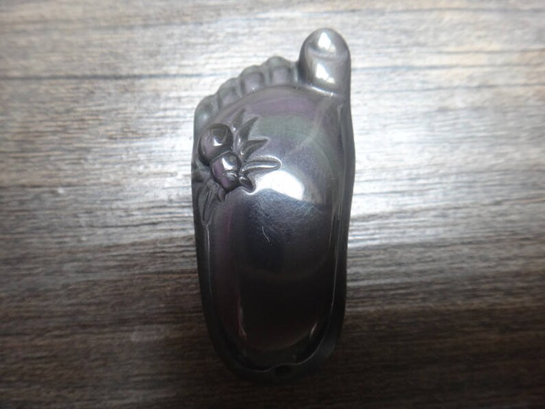 Natural Ice Color Rainbow Eye Obsidian Pendant - Etsy