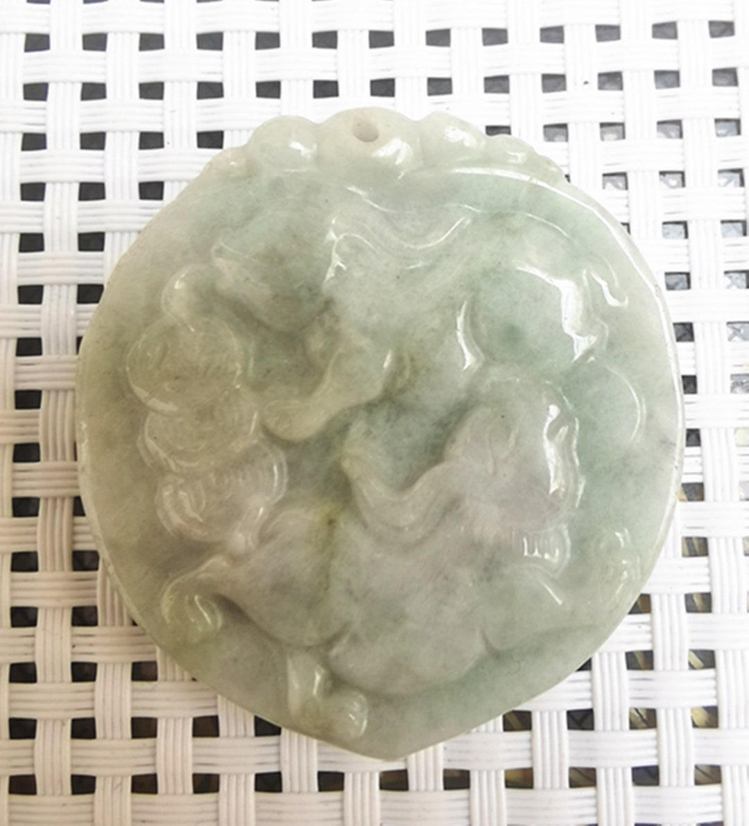Natural Green Jade Pendant Hand-carved Rabbit Mascot IMG_20210303 ...