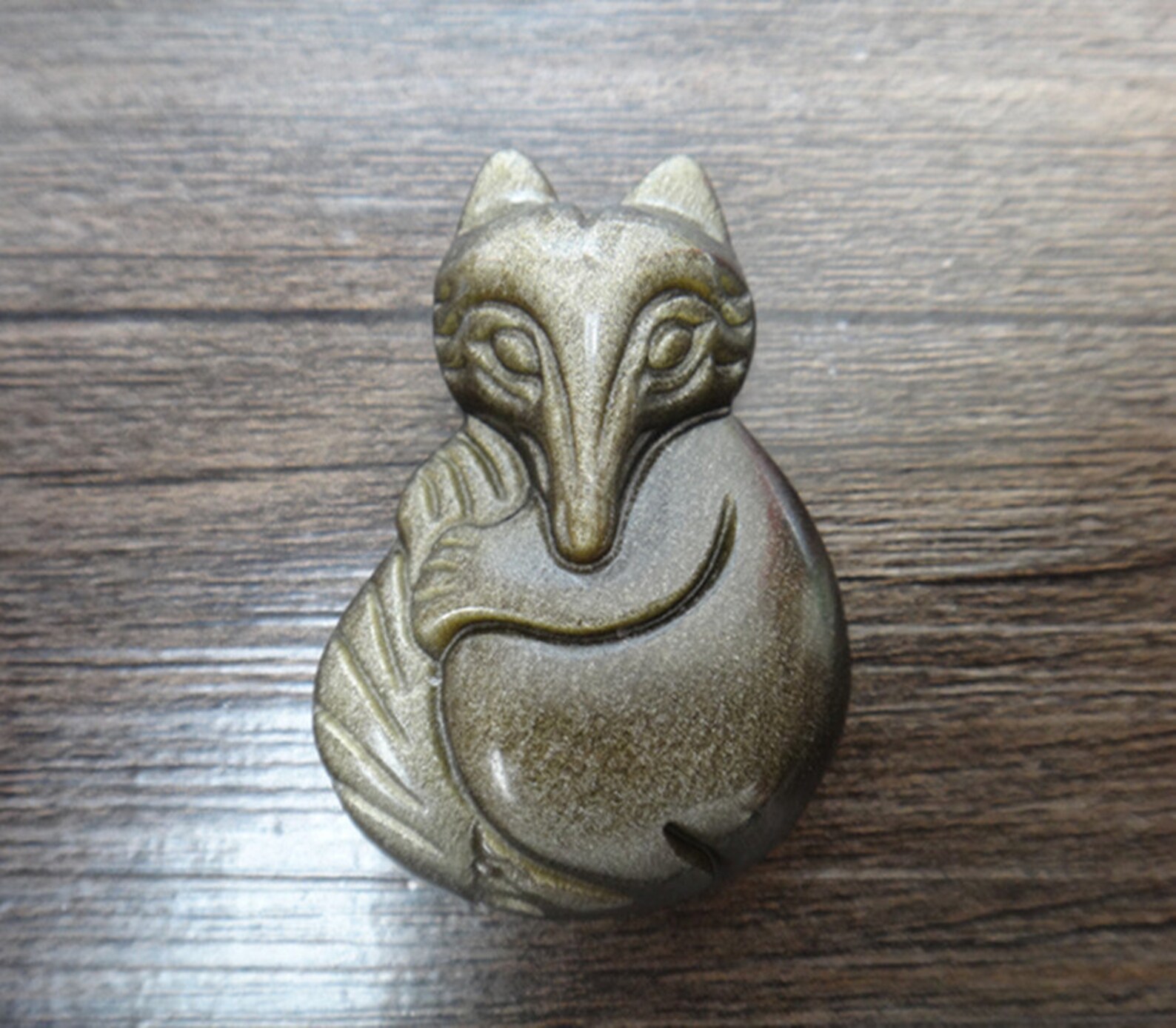 Perfect Natural Gold Obsidian Fox Mascot - Etsy