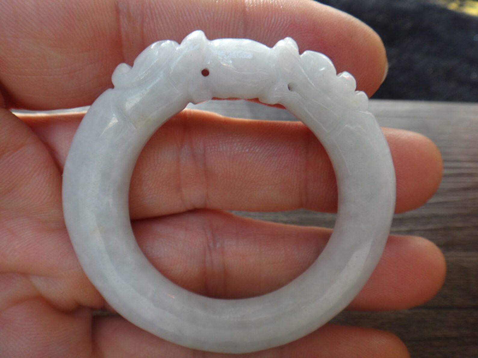 Ssangyong Pendant Mascot Natural Hand-carved Green Jade - Etsy