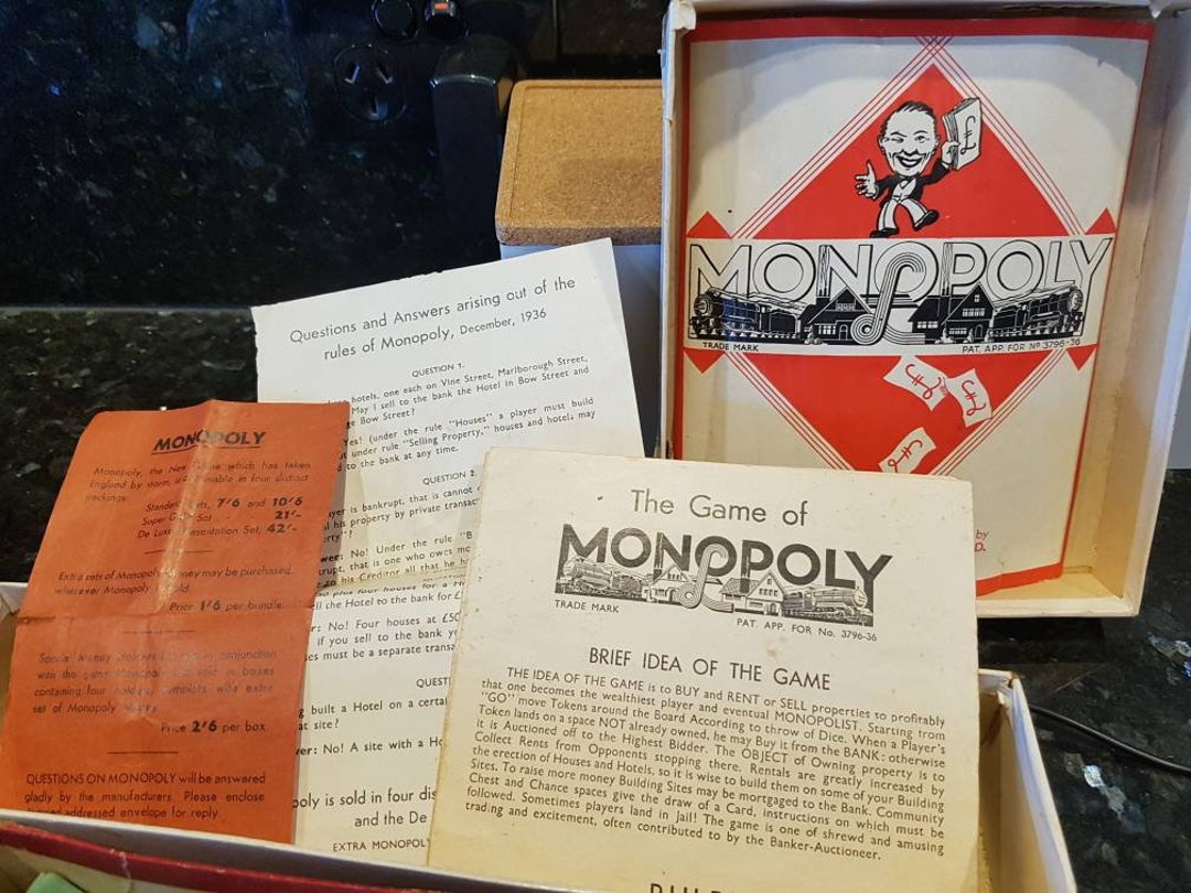 Vintage 1940s Monopoly Game Wooden Houses No Board - Etsy