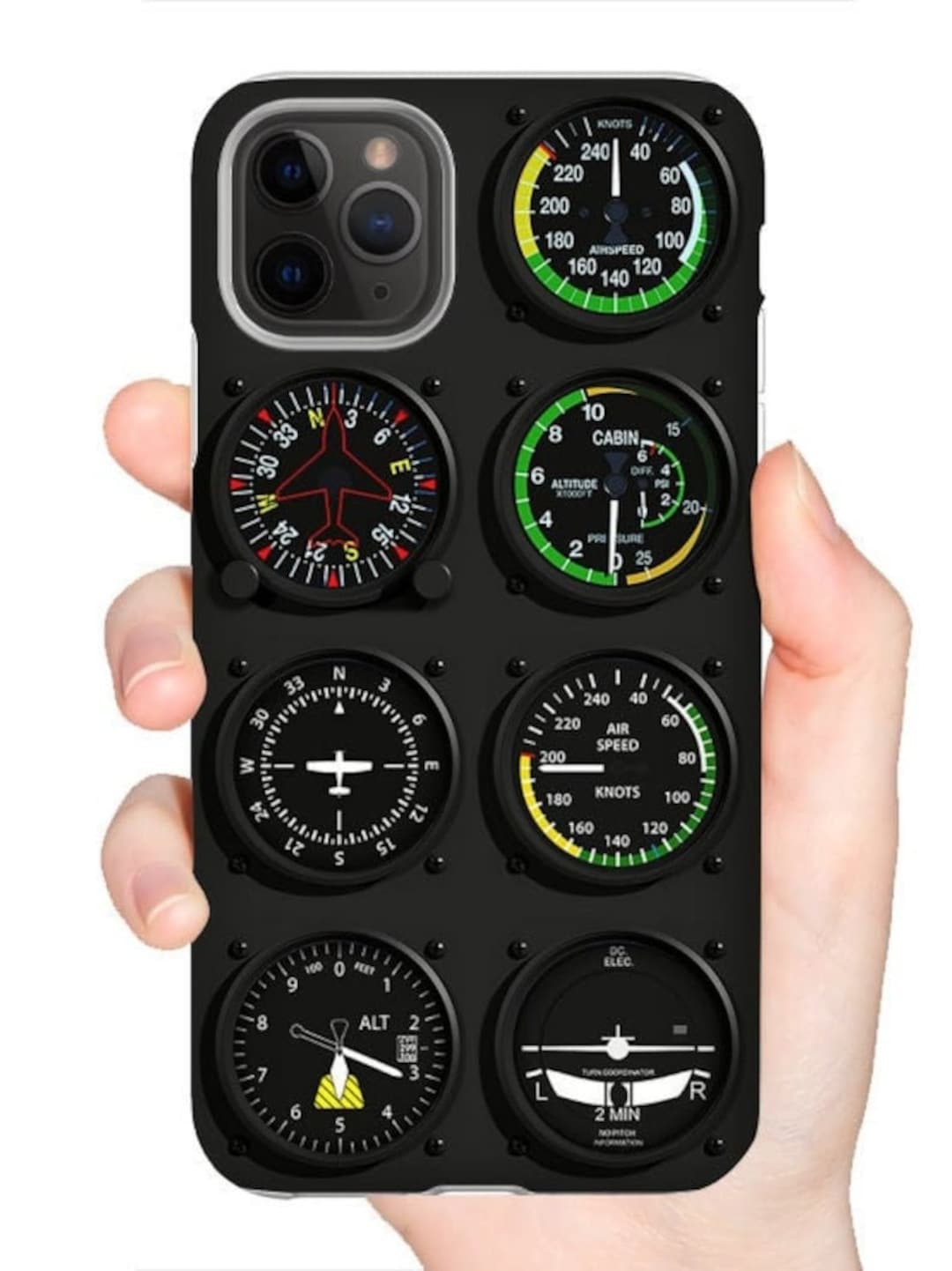 Basic 6 Pack Aviation Pilot Phone Cases, Airplane Phone Cases Pilot Six ...