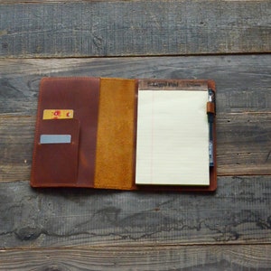 Personalized Genuine Leather Leather Steno Pad 5" X 8" Steno Pad Cover ...