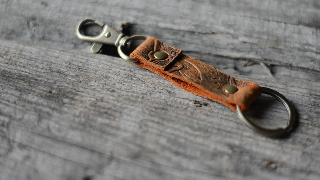 Leather Keychain Leather Keyring Leather Key Fob Key - Etsy
