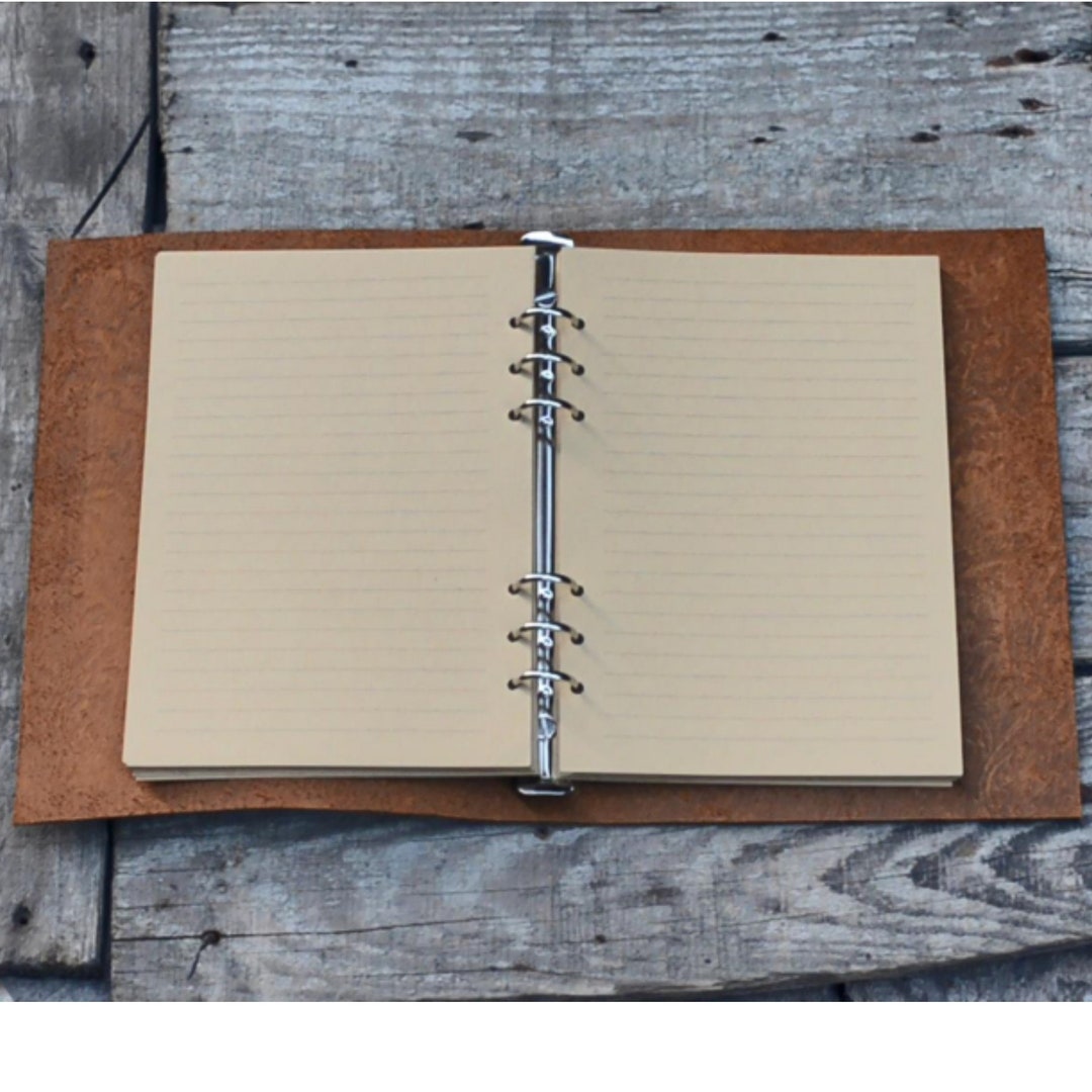 Personalized Simple A5 Leather Ring Binder Notebook Cover Filofax A5 ...