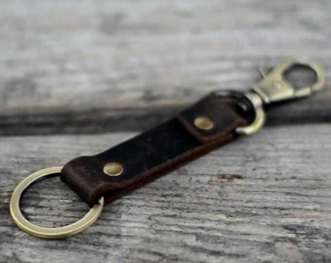 Leather Keychain Leather Keyring Leather Key Fob Key - Etsy