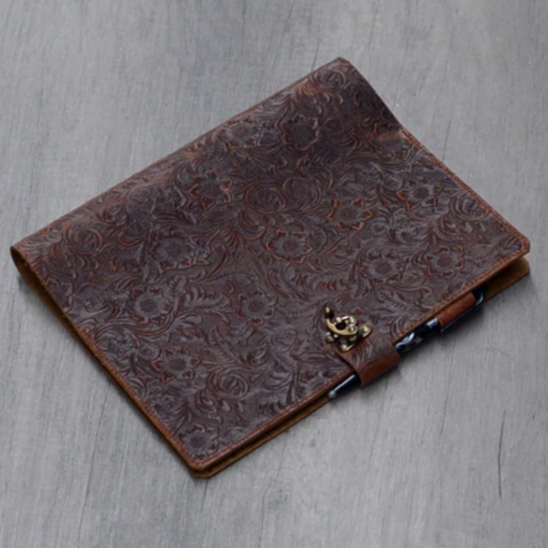 Personalized A4 3 Ring Binder Leather Cover 8.5" X 11" Sheets Notebook ...