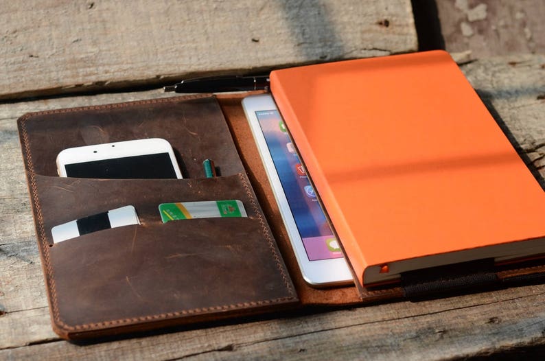 Handmade Ipad Mini 6 Leather Large Moleskine Personalized - Etsy