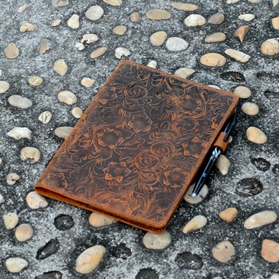 Rocketbook Cover Distressed Genuine Leather Notebook for - Etsy