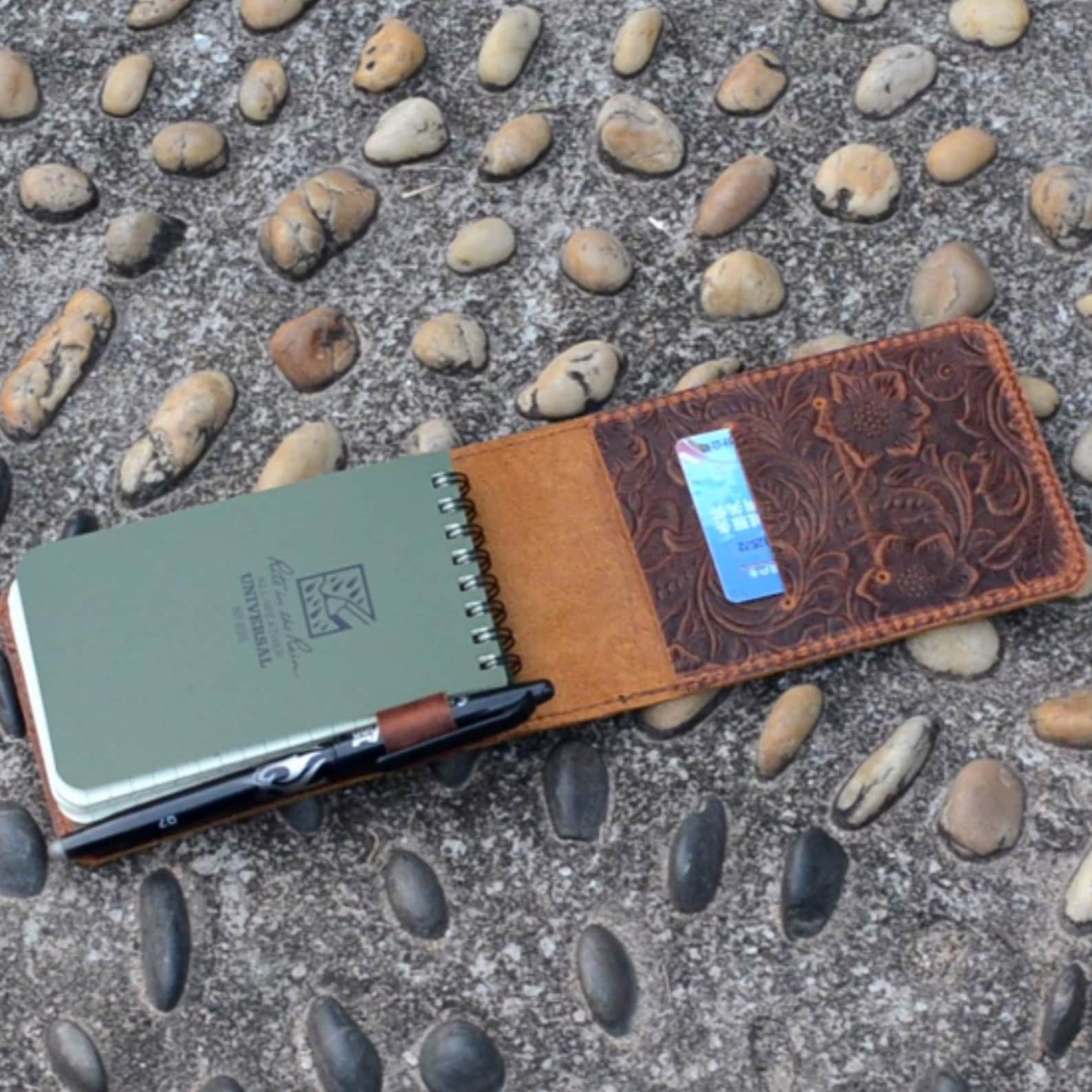 Personalized Genuine Leather Notebook Cover for Rite in the Rain 3 X 5 ...