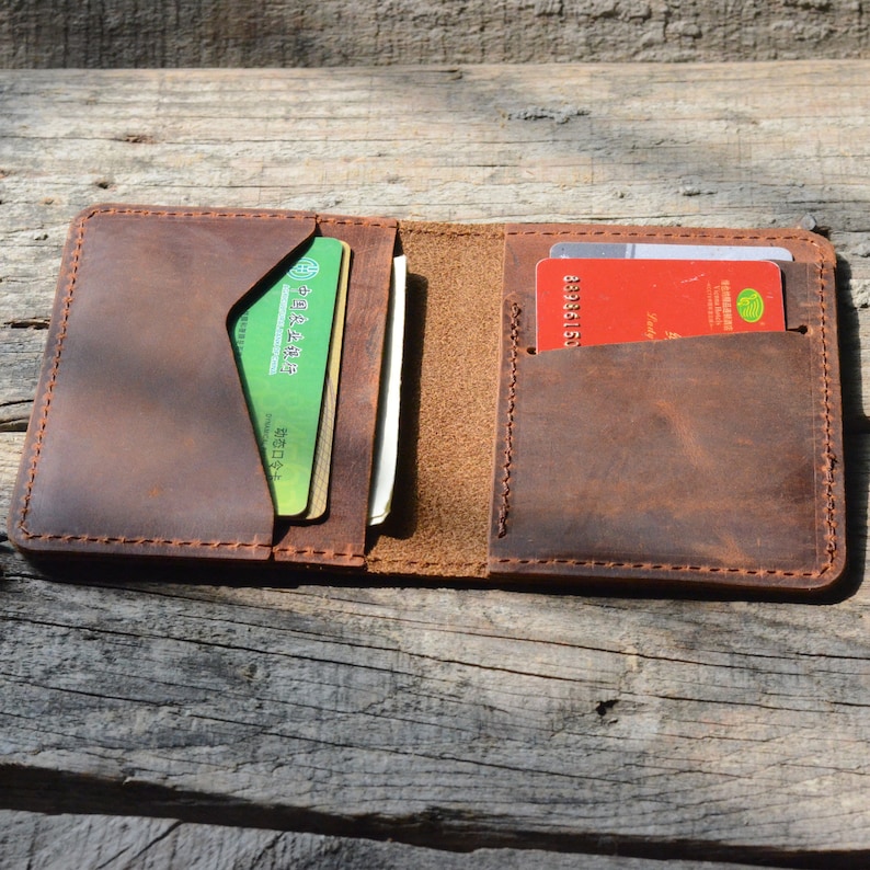 Personalized Minimalist Bifold Wallet Men's Minimalist - Etsy