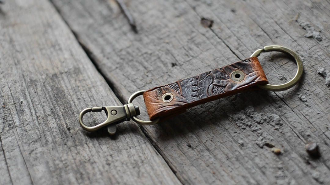 Leather Keychain Leather Keyring Leather Key Fob Key - Etsy