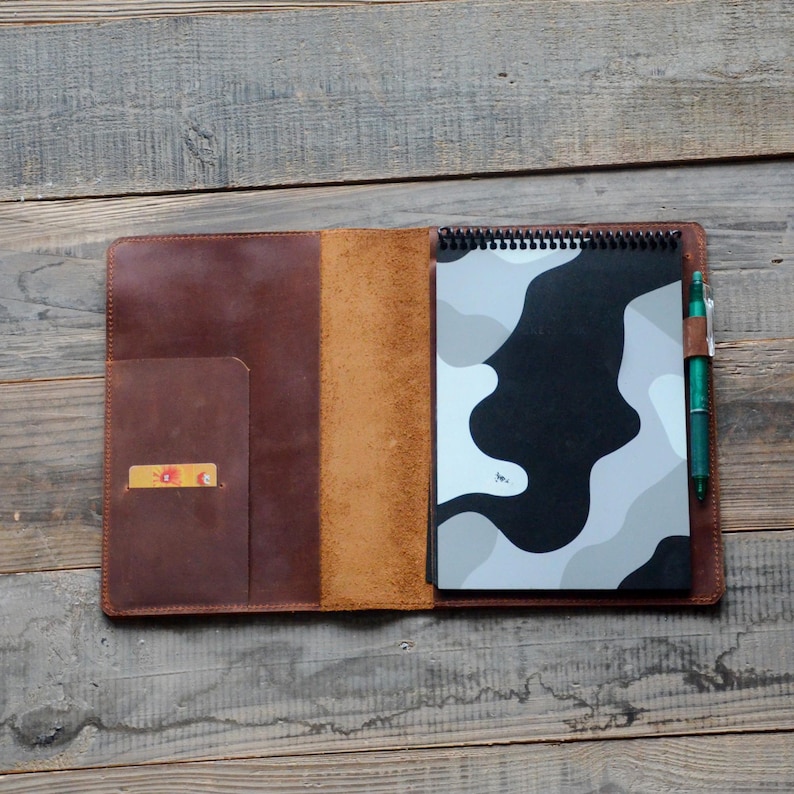 Personalized Leather Notebook A5 Notepad Cover for Spiral Bound Memo ...
