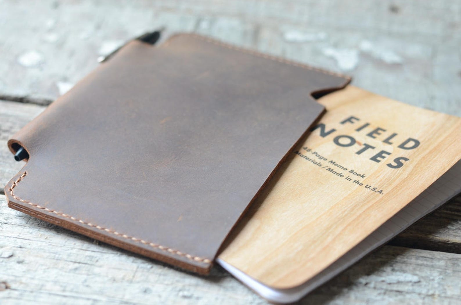 Leather Field Notes Sleeve Wallet Travel Journal Notebooks - Etsy