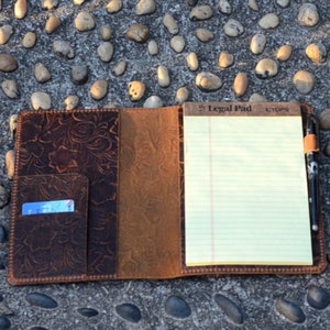 Personalized Genuine Leather Leather Steno Pad 5" X 8" Steno Pad Cover ...