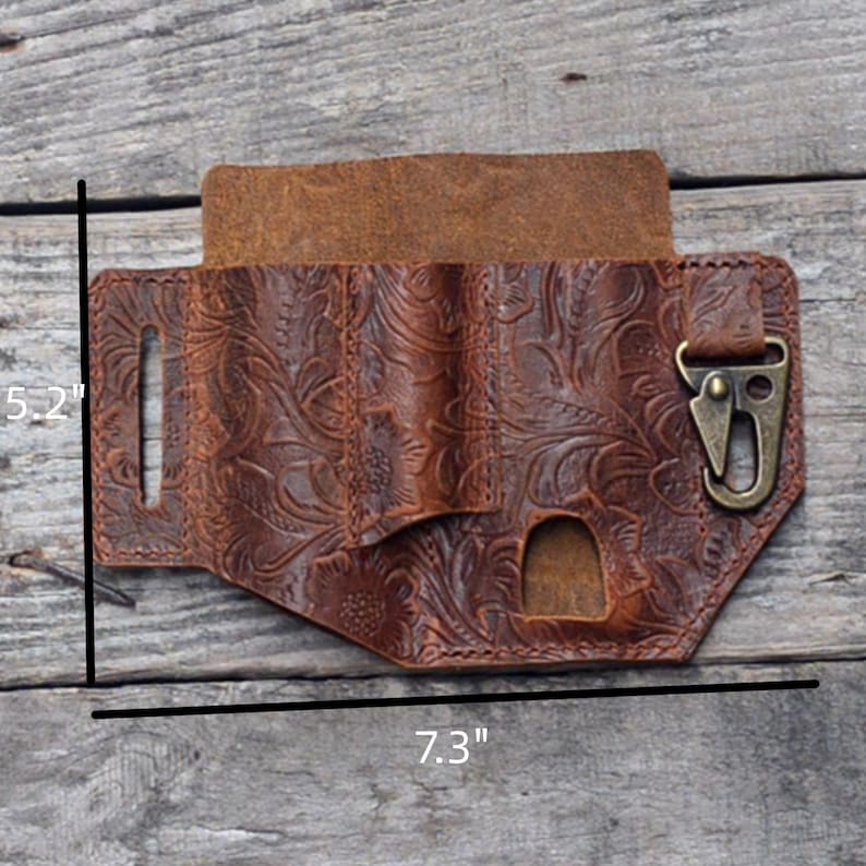 Genuine Leather Multitool Belt Sheath CIVIVI Praxis Flipper Pocket ...