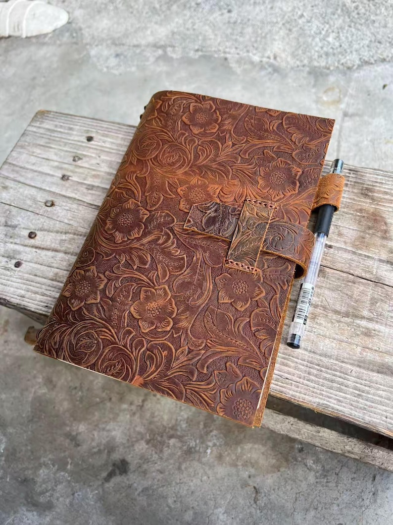 Personalized Leather Notebook Cover, Refillable Leather Notebook A5 ...