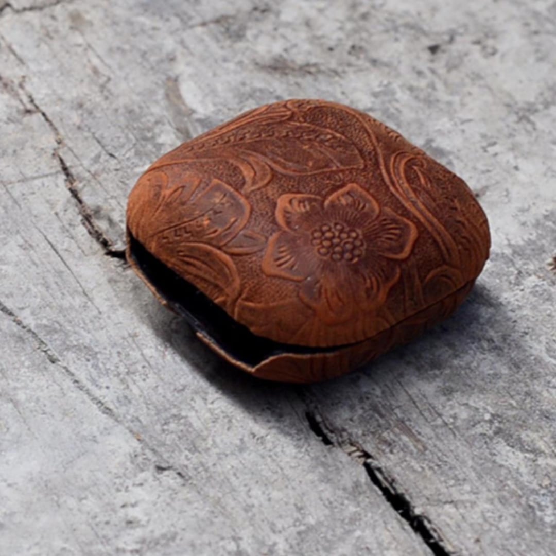 Genuine Leather Distressed Leather for Galaxy Buds 2 Pro / Live Leather ...