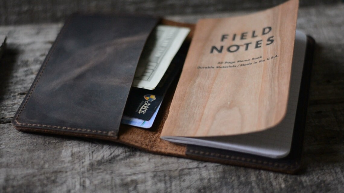 Leather Journal Cover for Field Notes Moleskine Cahier | Etsy