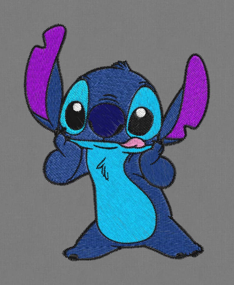 Disegno di ricamo Lilo e Stitch pes schema a colori con jef | Etsy