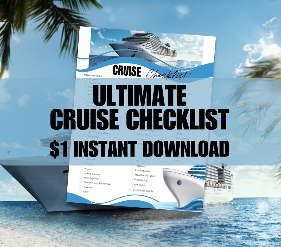 CRUISE CHECKLIST the Ultimate Printable List That Includes Everything ...