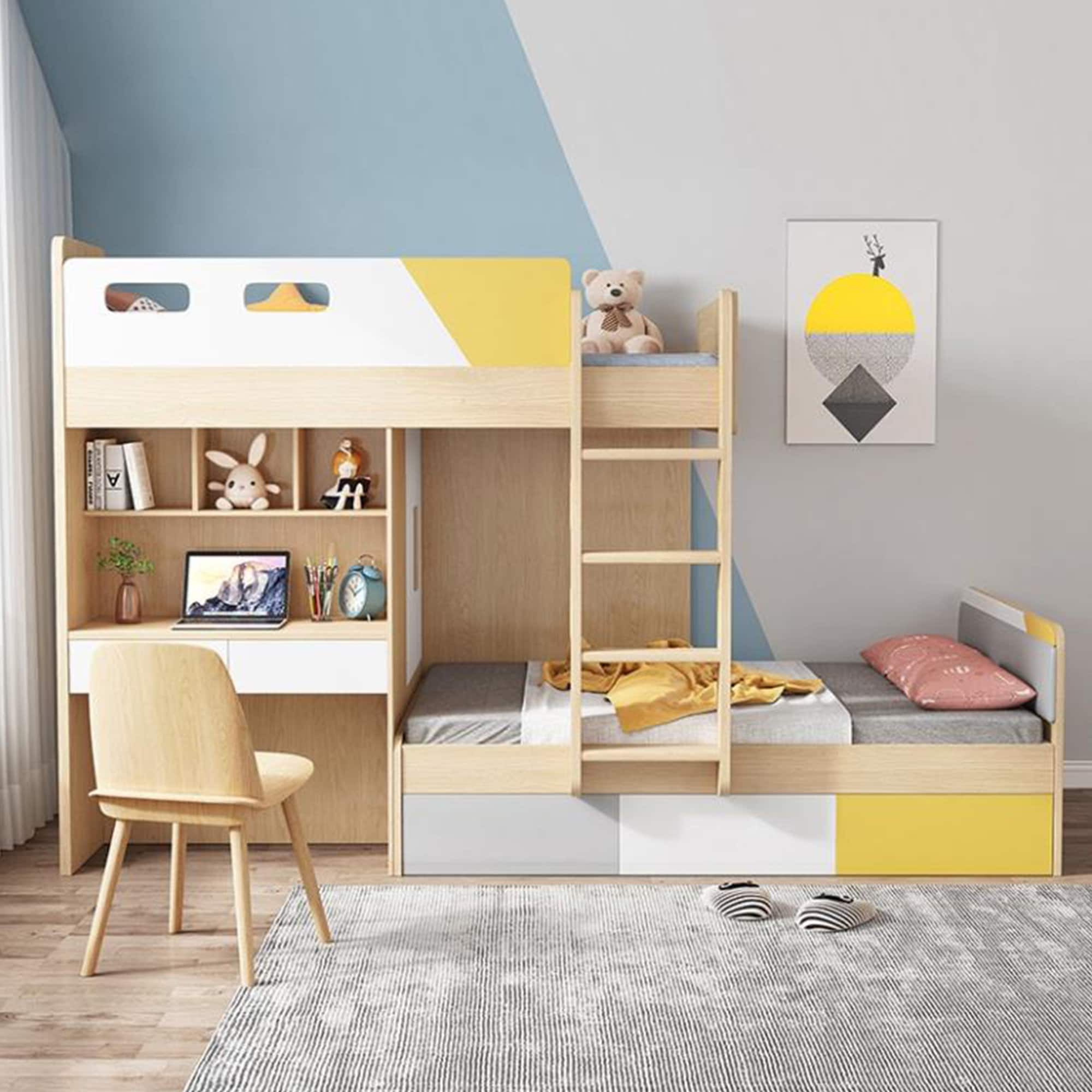 Smart Bunk Bed With Desk and Wardrobe for Kids - Etsy