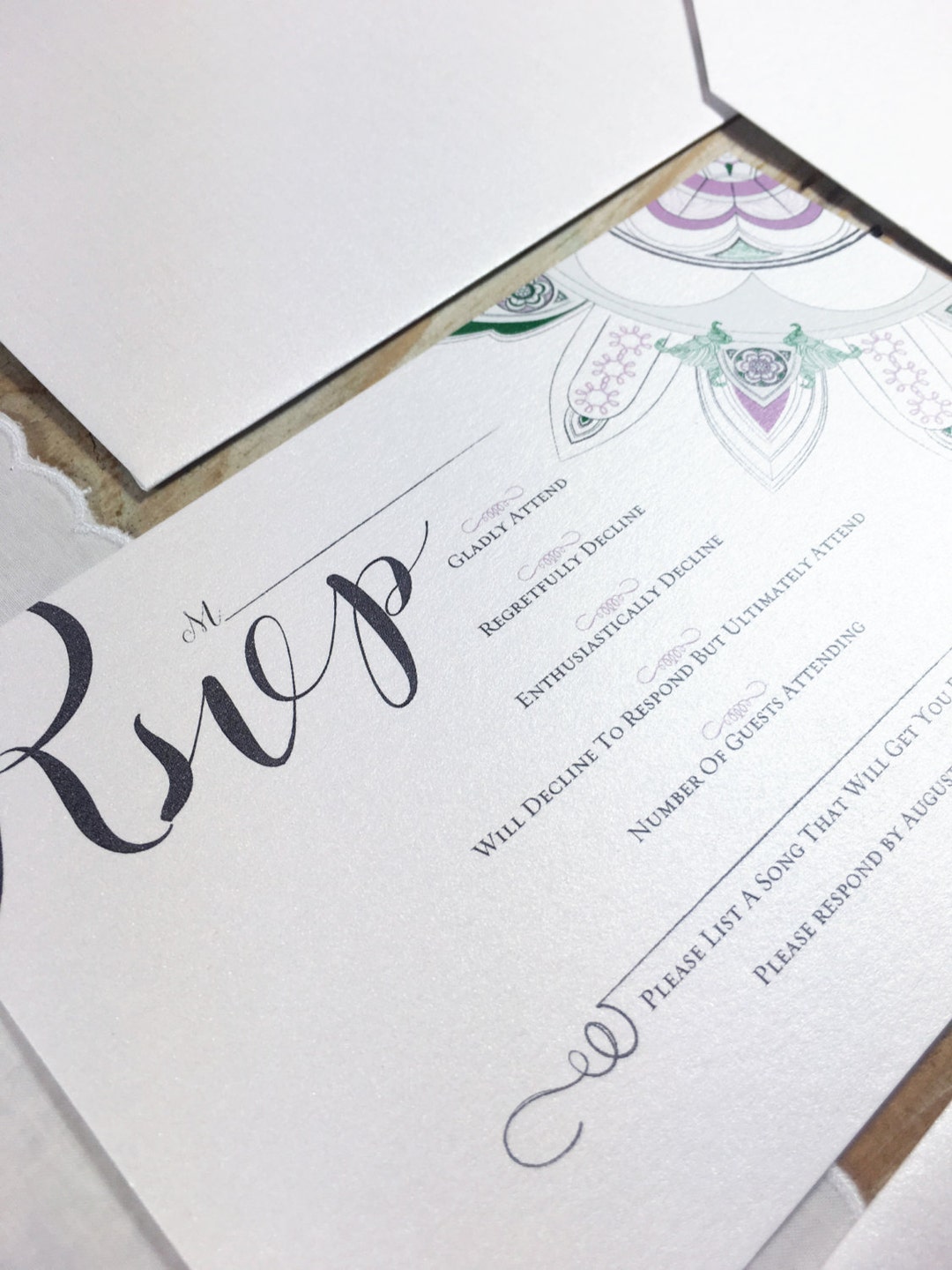 Personalized Wedding RSVP Cards - Custom Design Made Just for You ...