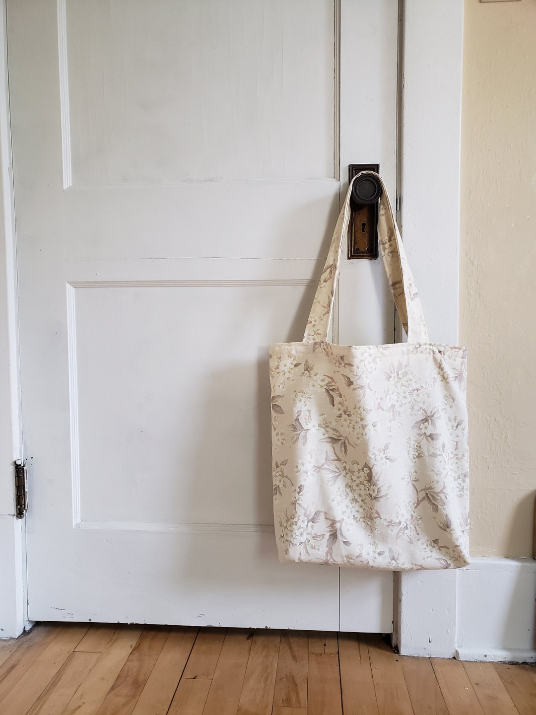 Large Tote Made From Thrifted Fabrics Floral Sustainable School Work ...